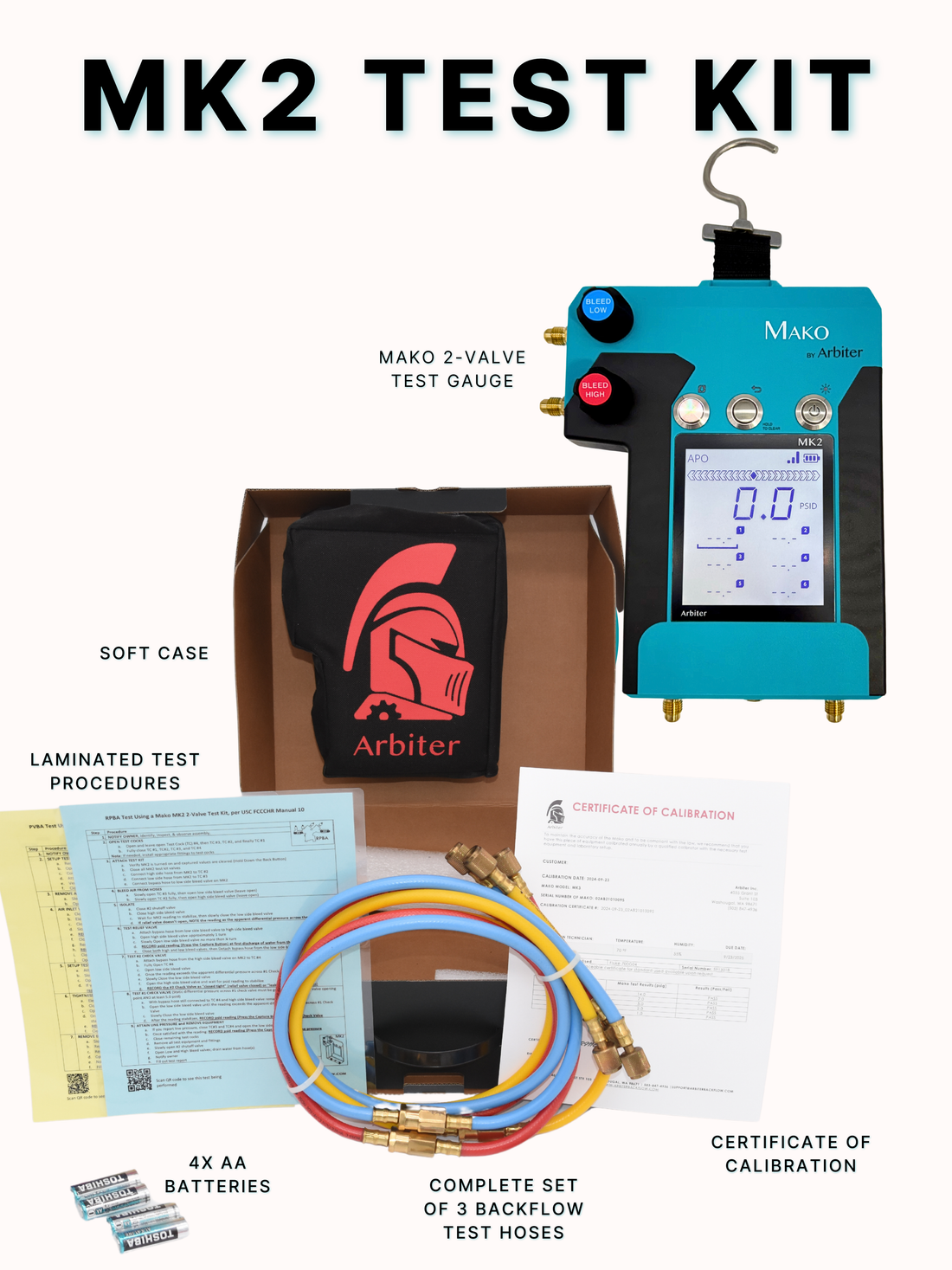 Mako MK2 2-Valve Test Kit – Arbiterbackflow.com