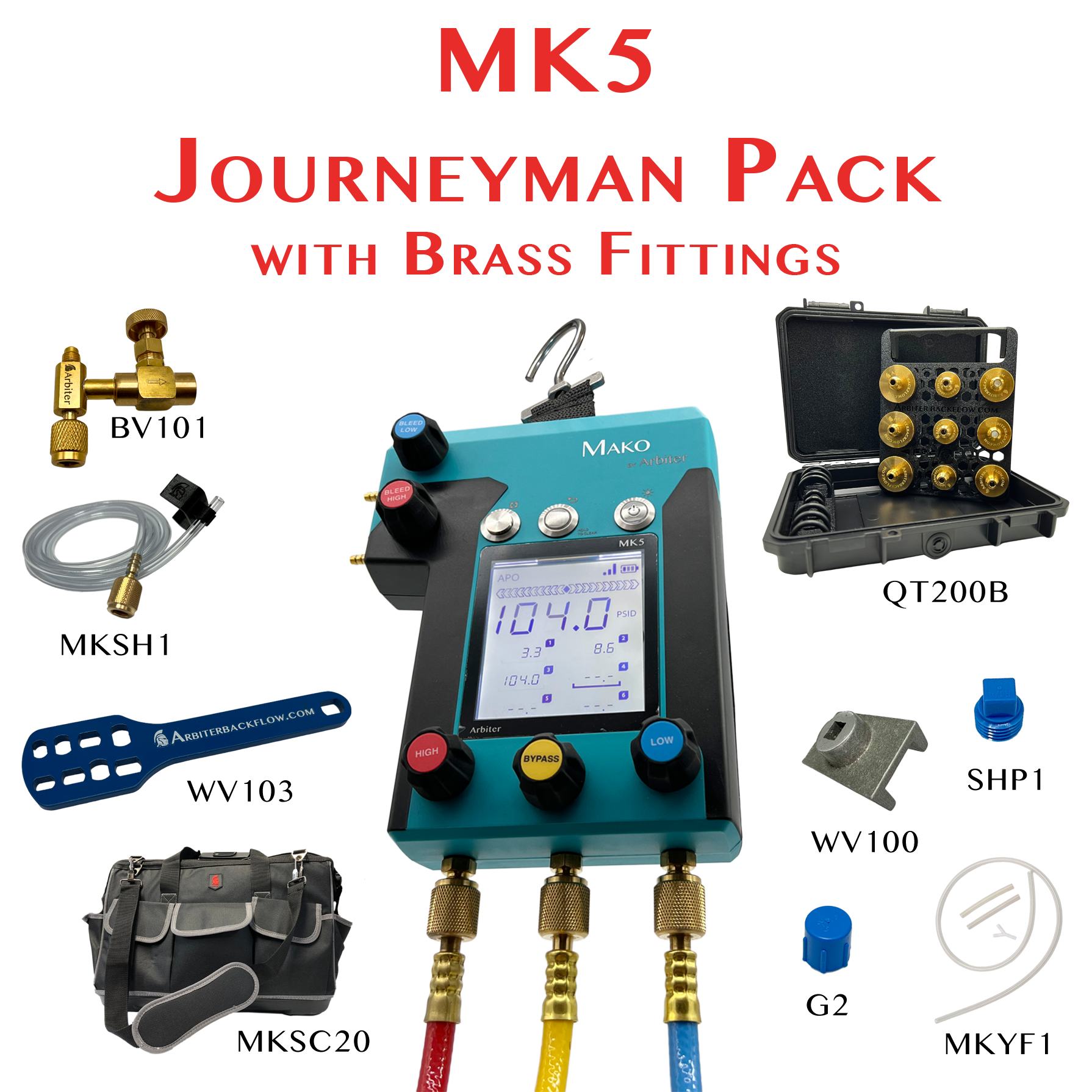 Mako MK5 5-Valve Test Kit – Arbiterbackflow.com