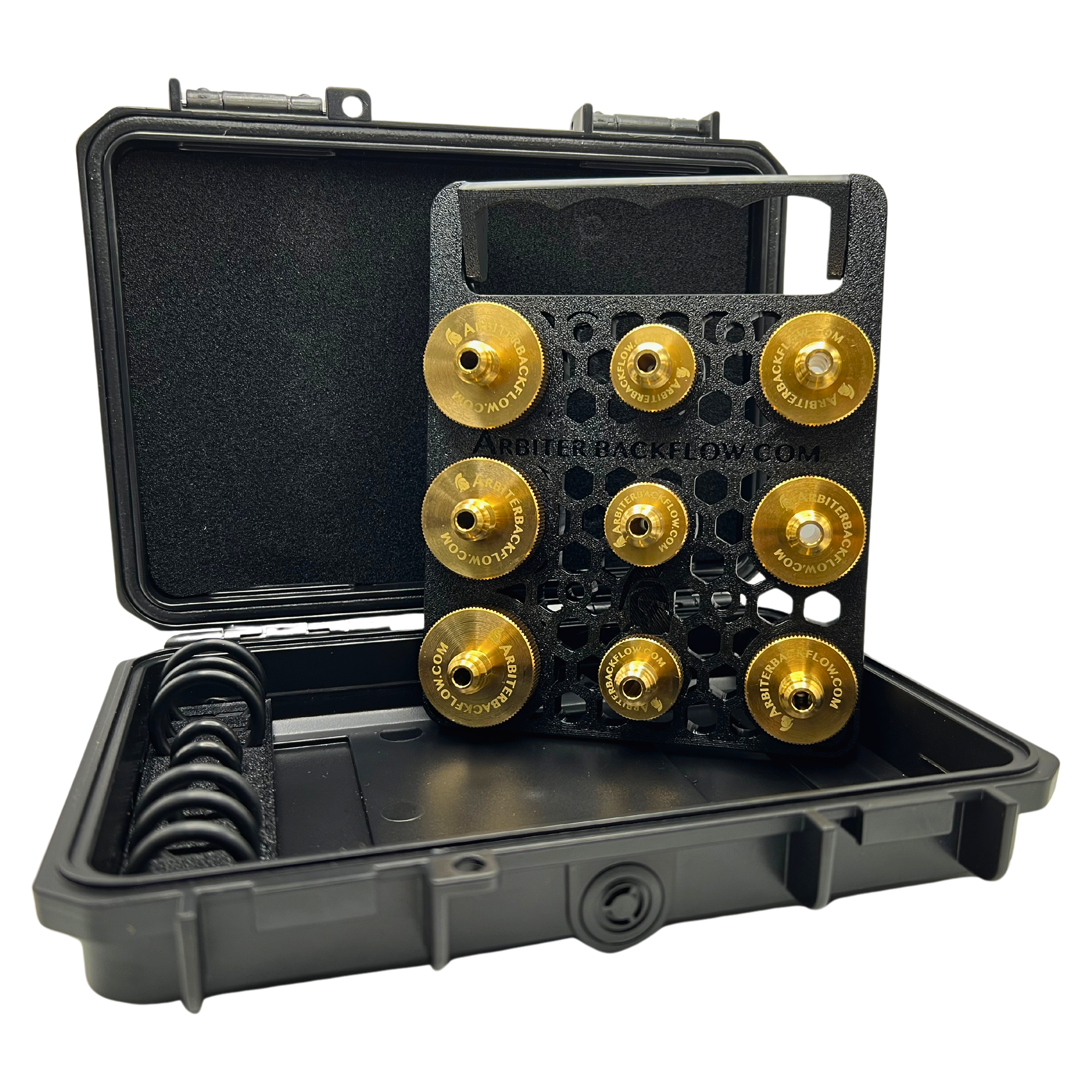 Brass Quick Test Fittings Set of 9 with Holder – Arbiterbackflow.com